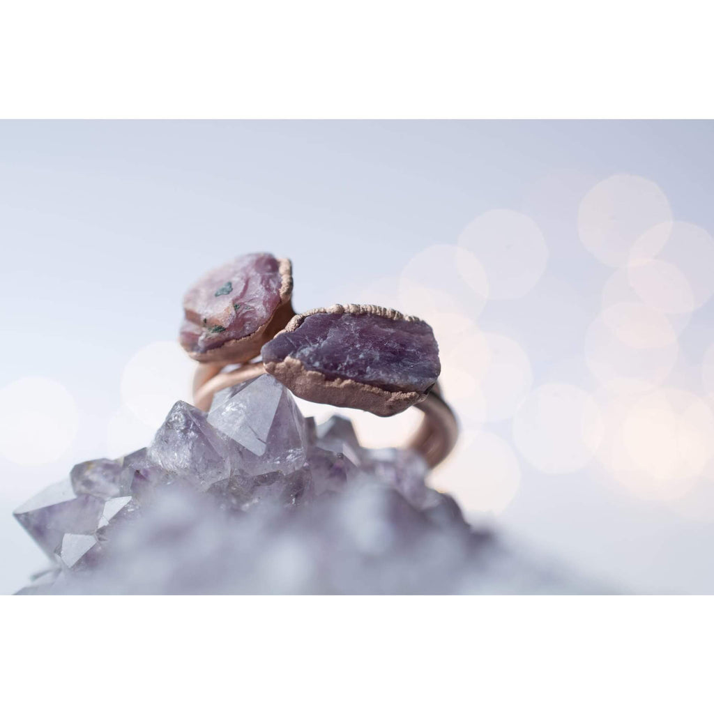Rose Gold Ruby ring | Red ruby crystal ring – HAWKHOUSE