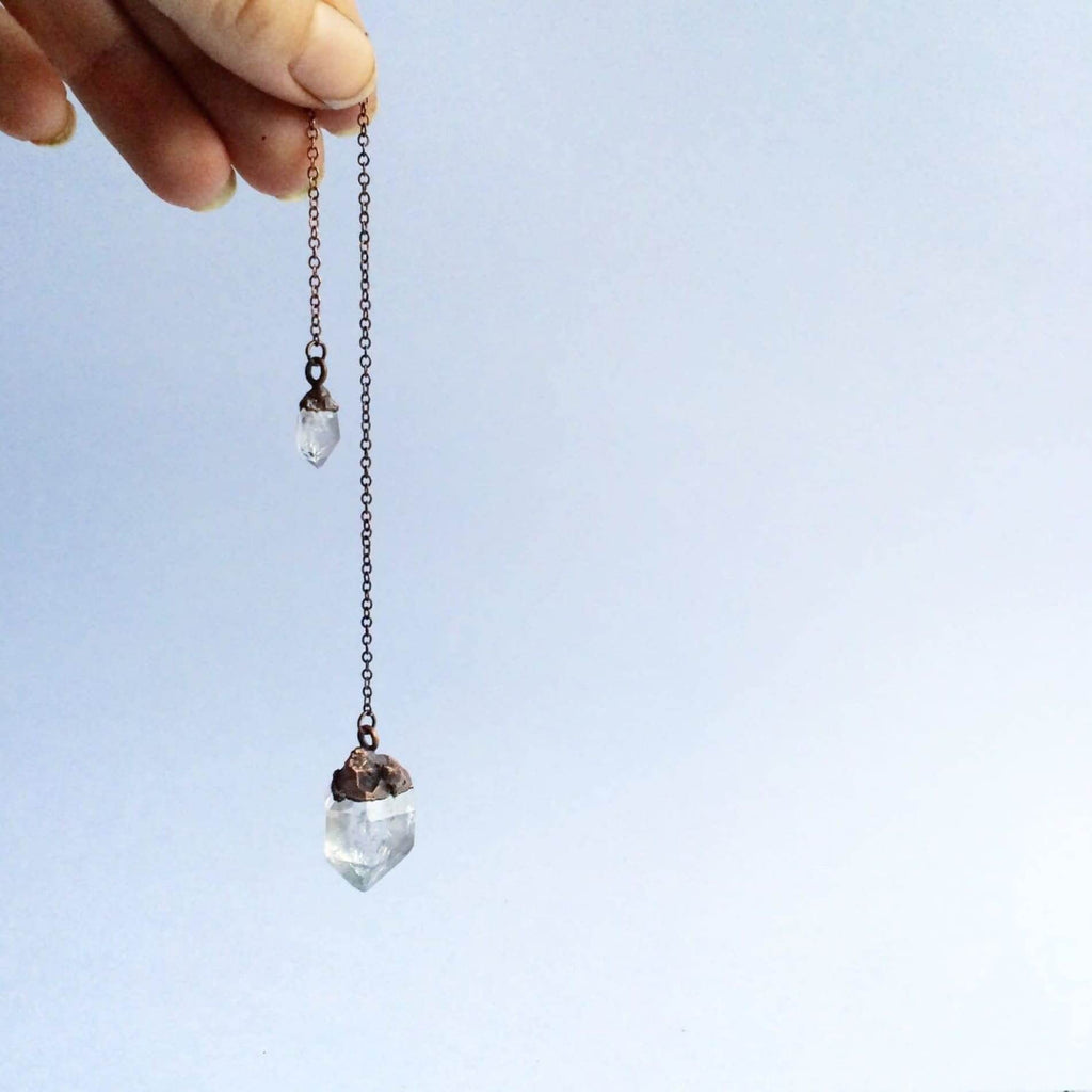 Raw crystal pendulum | Electroformed crystal pendulum – HAWKHOUSE
